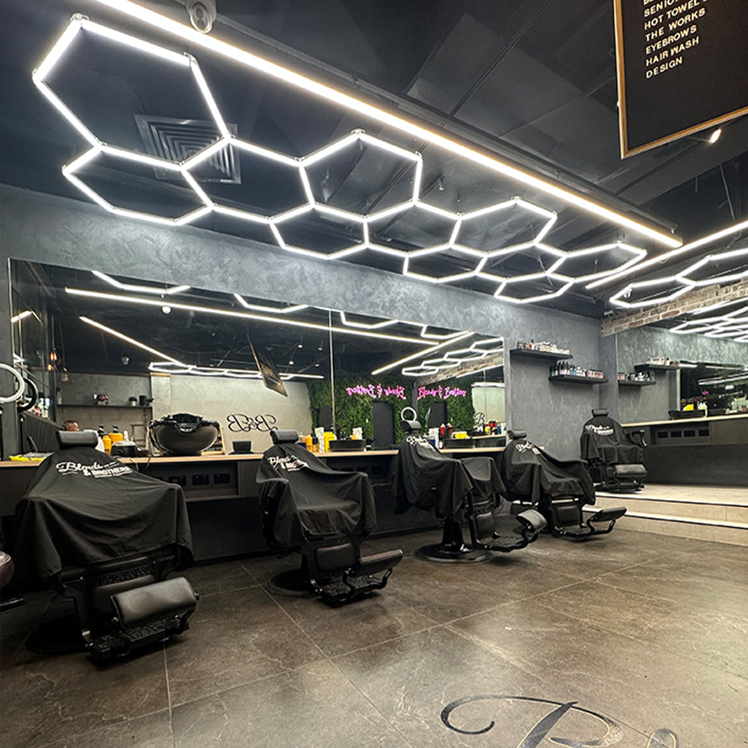 2.1m x 6.5m | Hexagon LED Lighting Fixture – Hexa Lighting