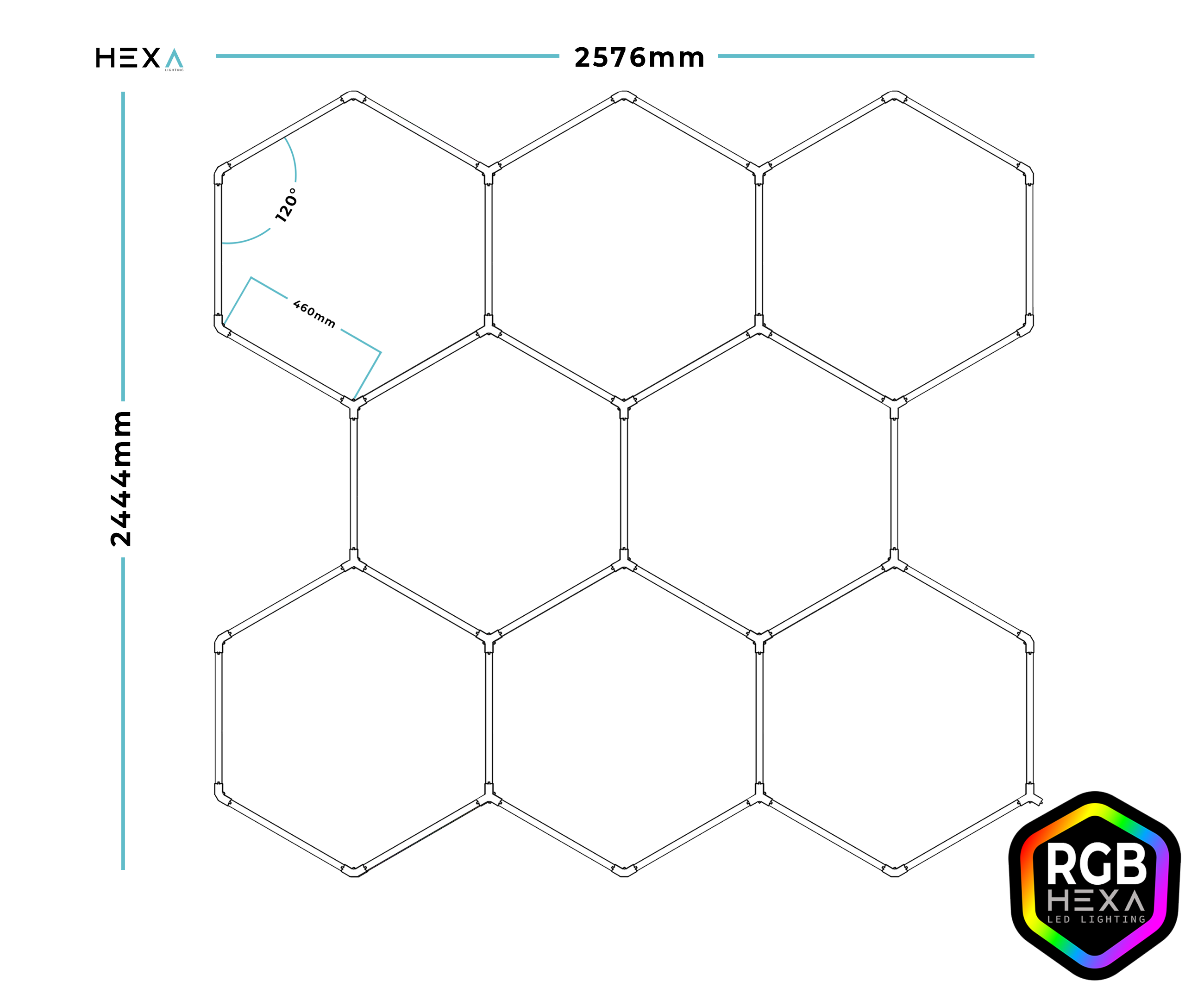 8 Grid RGB - HEXA LED Lighting System – Hexa Lighting