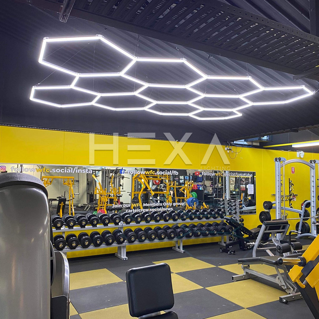 3m x 4.2m | Hexagon LED Lighting Fixture – Hexa Lighting